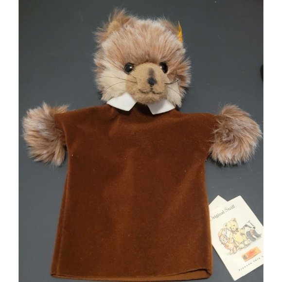 steiff | Toys | Vintage Steiff Plush Wolf Hand Puppet 25658 Knopf Im ...